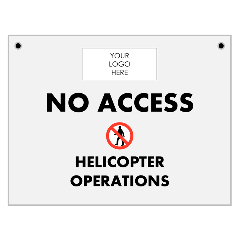 Bespoke Heliport Signs: ‘No Access’ (inc. Custom Artwork – 3 Units ...