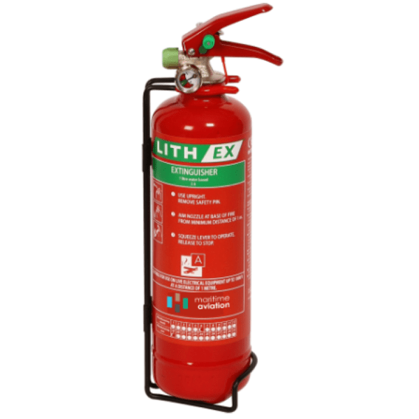 Lith-Ex Lithium-Ion Hand-Held Fire Extinguisher (1 Ltr) - Heliport Supplies