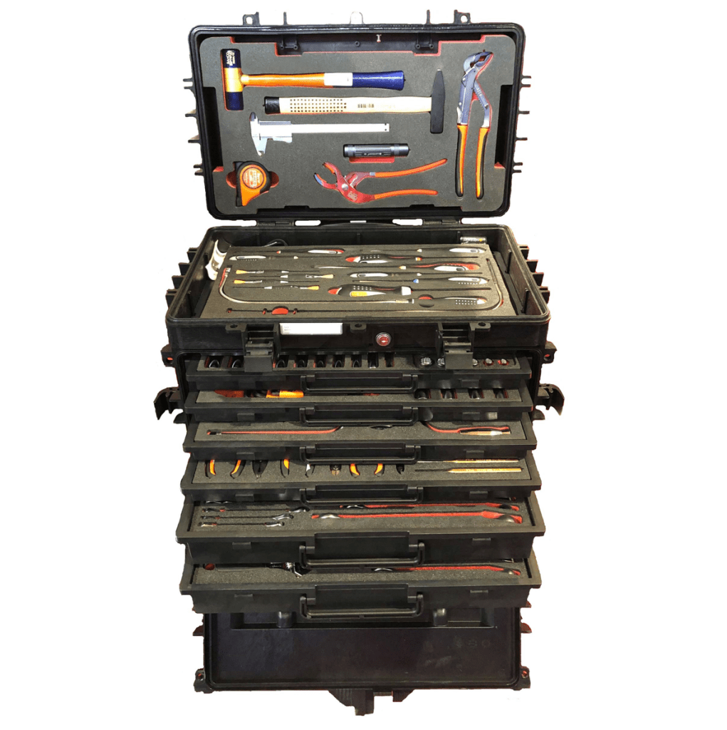 Aviation Tool Kit (236 Tools, Wheeled Case with 7 Drawers) - Heliport ...