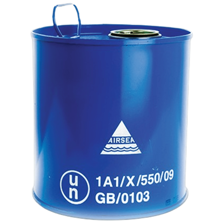 5L UN Steel Fuel Sample Drum for Jet A-1 (LACQ 2″ Bung) - Heliport Supplies