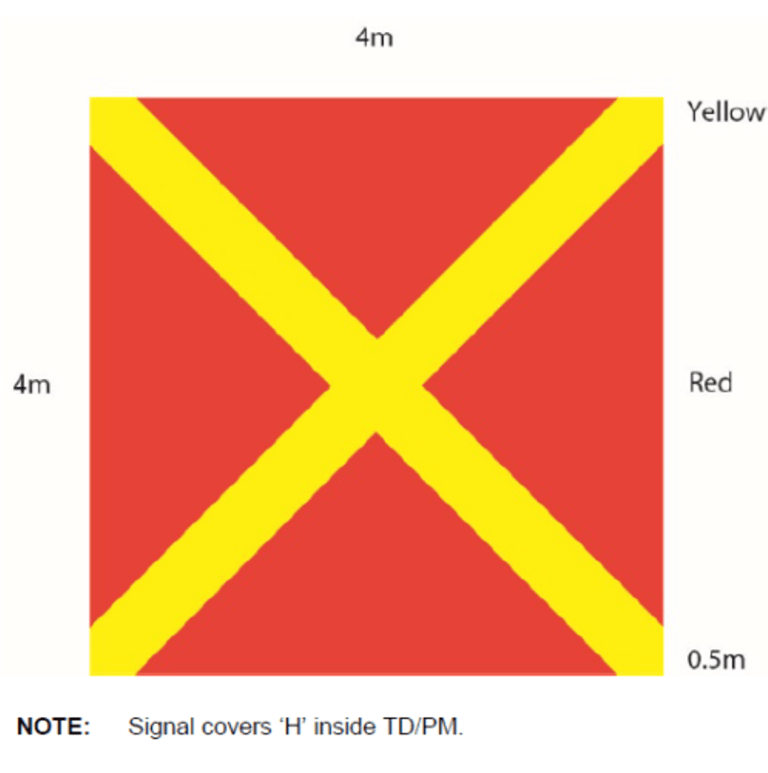 Landing Prohibited Marker (4m x 4m) with Storage Bag - Heliport Supplies