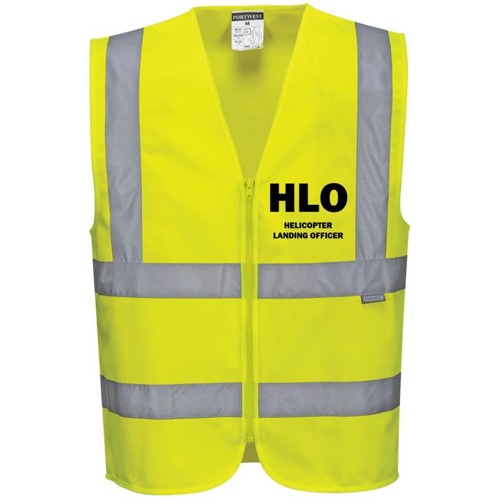 Hi-Vis HLO Vest (Printed) - Heliport Supplies